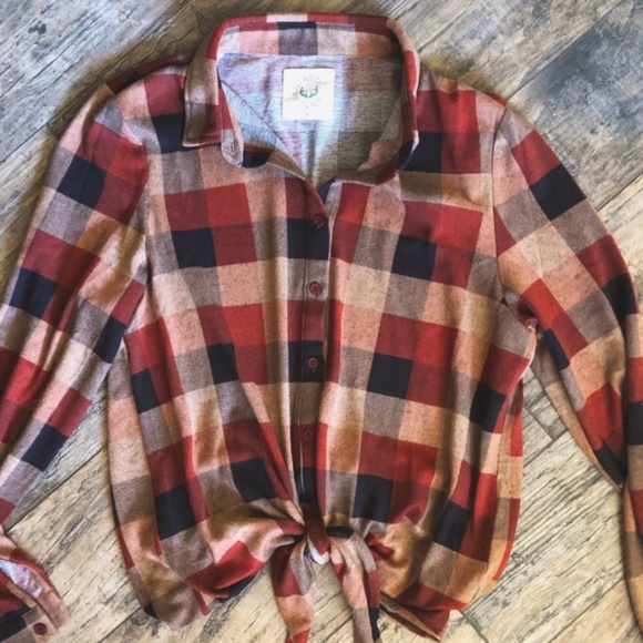 Tops | New Check Print With Tie Waist | Poshmark